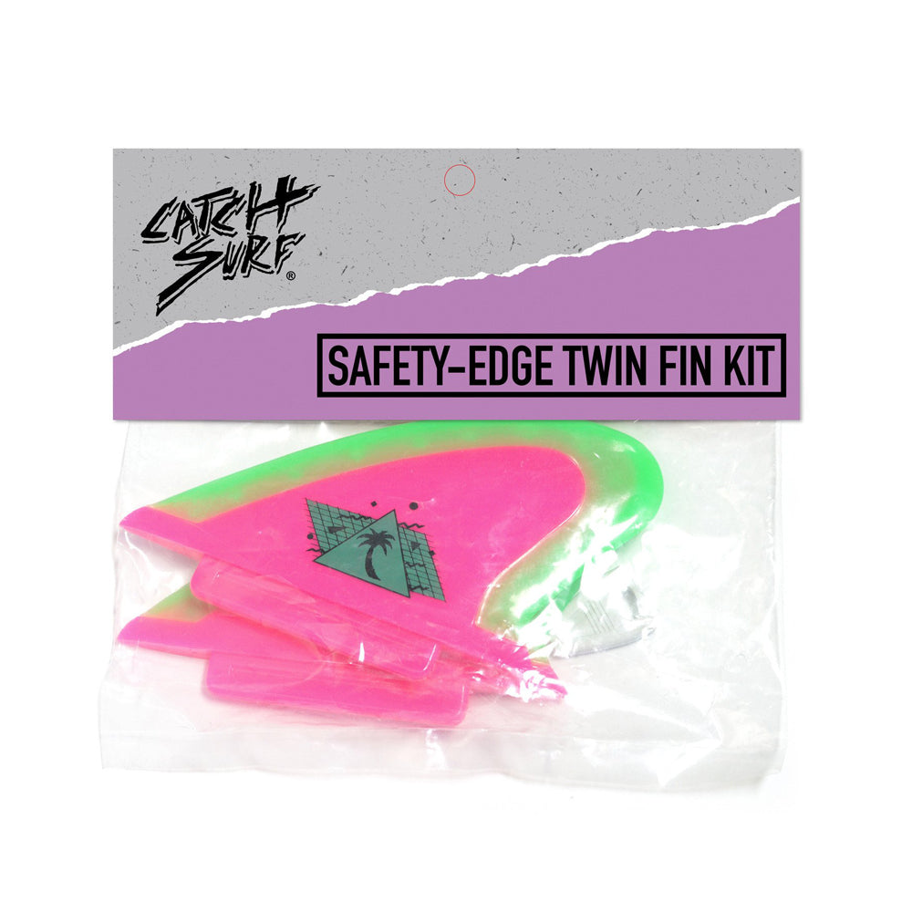 Catch Surf - Beater Pro - Safety Edge Twin Fin Kit - Hot Pink & Lime ...
